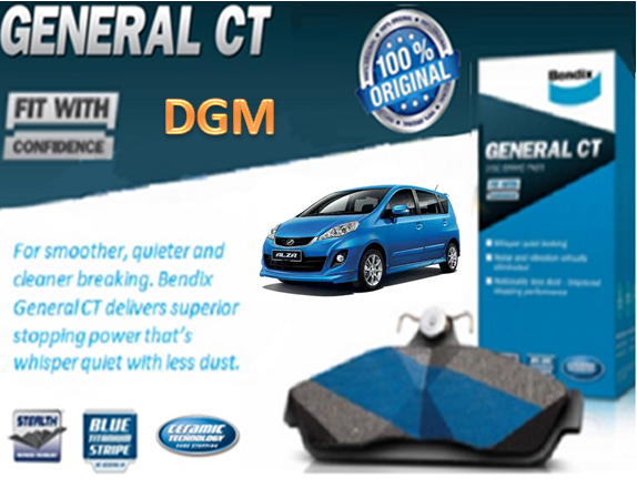 Bendix General CT Brake Pad Front (DB1820GCT) - Perodua Alza 2014 ...