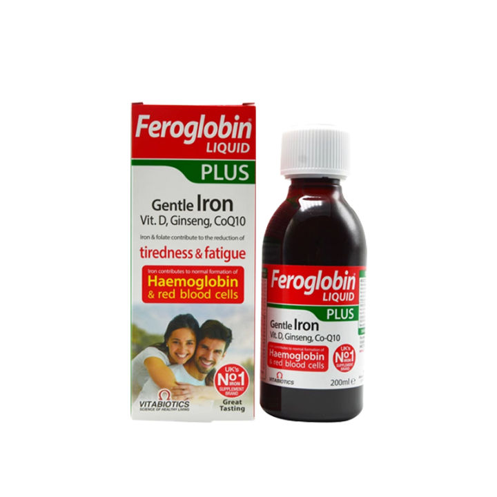 UK Feroglobin Plus iron supplement liquid for the elderly containing ...