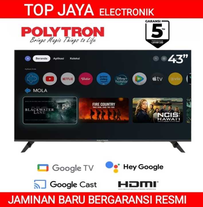LED TV POLYTRON 43 INCH GOOGLE TV/POLYTRON 43 INCH GOOGLE TV BARU ...