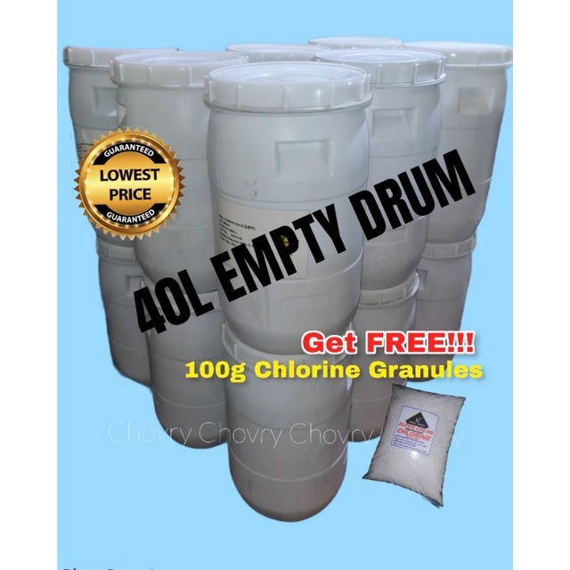 EMPTY DRUM with LID COVER and CAP 40L Heavy Duty STACKABLE DRUM | Lazada PH