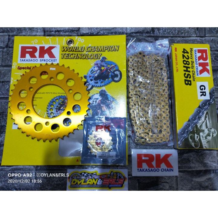 RK CHAIN SET ALLOY GOLD FOR SNIPER 150 / SNIPER 155 | Lazada PH