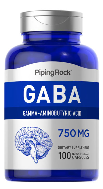 GABA (Gamma-Aminobutyric Acid), 750 mg, 100 Quick Release Capsules | Lazada