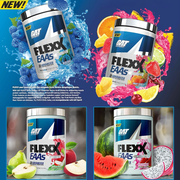 GAT EAA Essential Amino Acids EAA FLEXX Comprehensive Amino Acids Essential Amino Acids 360g ...