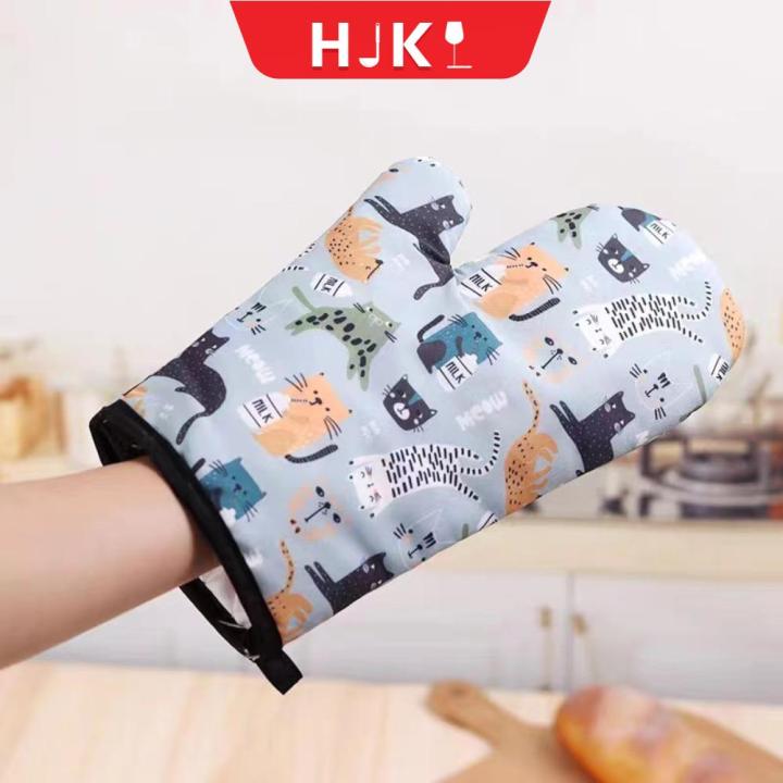 HJKL ทนความร้อนทน ถุงมือไมโครเวฟ ป้องกันน้ำร้อนลวก กันลื่น ถุงมือเตาอบ ...