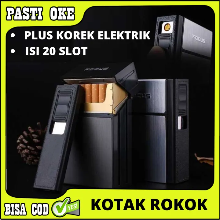 [ FOCUS KOTAK ROKOK 20 SLOT PLUS KOREK ] Tempat Bungkus Roko Rokok ...