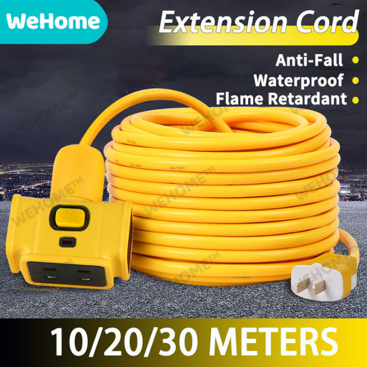 WeHome Extension Cord Socket With Cable Extra-long Plug-in Strip 10/20 ...