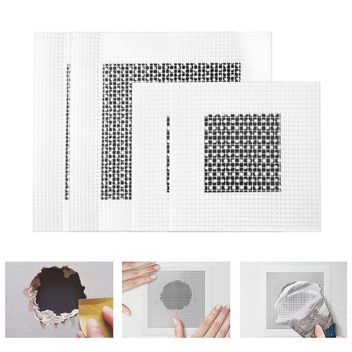 VALER Hole 4pc/set Wall Patch Stickers Damage Gypsum Aluminum Plate ...