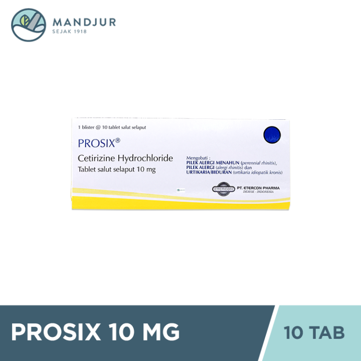 Prosix 10 Mg 10 Tablet - Obat Rhinitis dan Gatal Alergi | Lazada Indonesia
