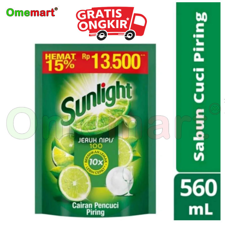 Sunlight Sabun Cucian Piring Jeruk Nipis Refill 650ml | Lazada Indonesia