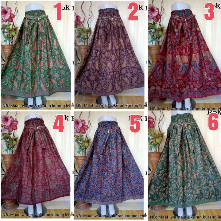 Rok Batik Wanita Rok Panjang Syari Batik klok Bawahan Batik Original ...