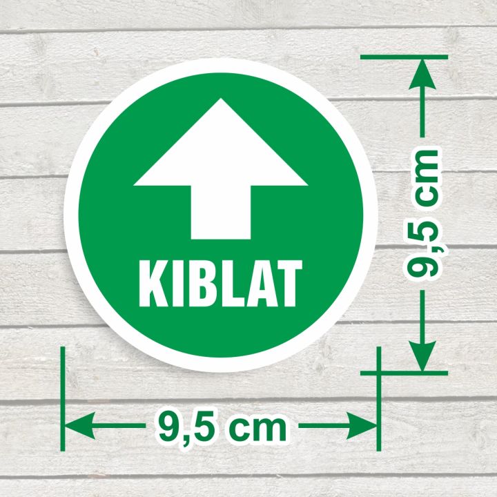 Sticker Label Sign Penunjuk Arah Kiblat Stiker Bundar Marka Masjid ...