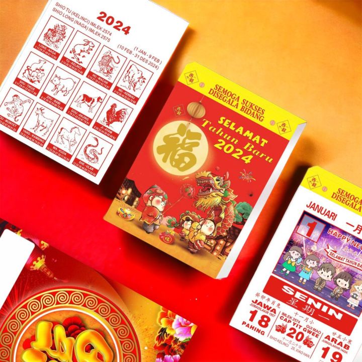 Kalender Harian 2024 Tahun Naga Kalender Harian Sobek | Lazada Indonesia
