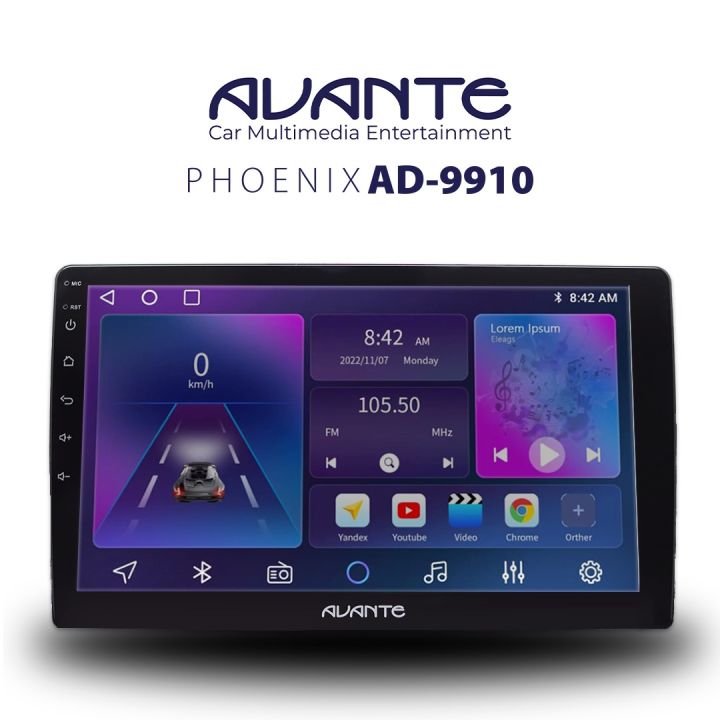 Headunit Android Avante Head Unit Phoenix AD-9910 4/64GB 9 inch dan 10 ...