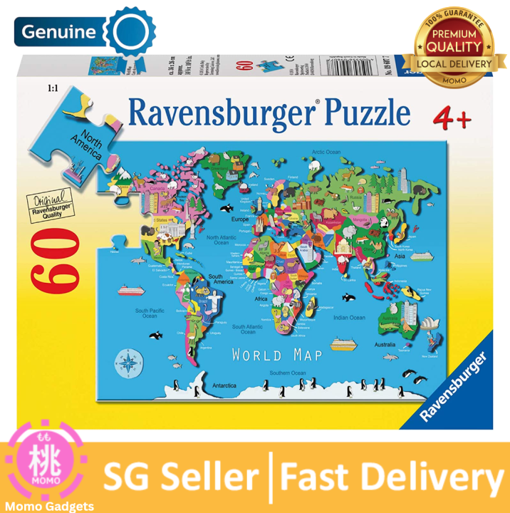 Ravensburger World Map 60 Piece Jigsaw Puzzle for Kids – Every Piece is ...