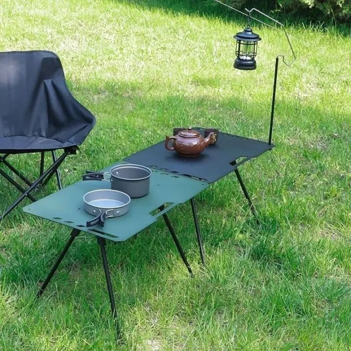 Tactical Table Army Green Camping Table Portable Bag Pole Picnic ...