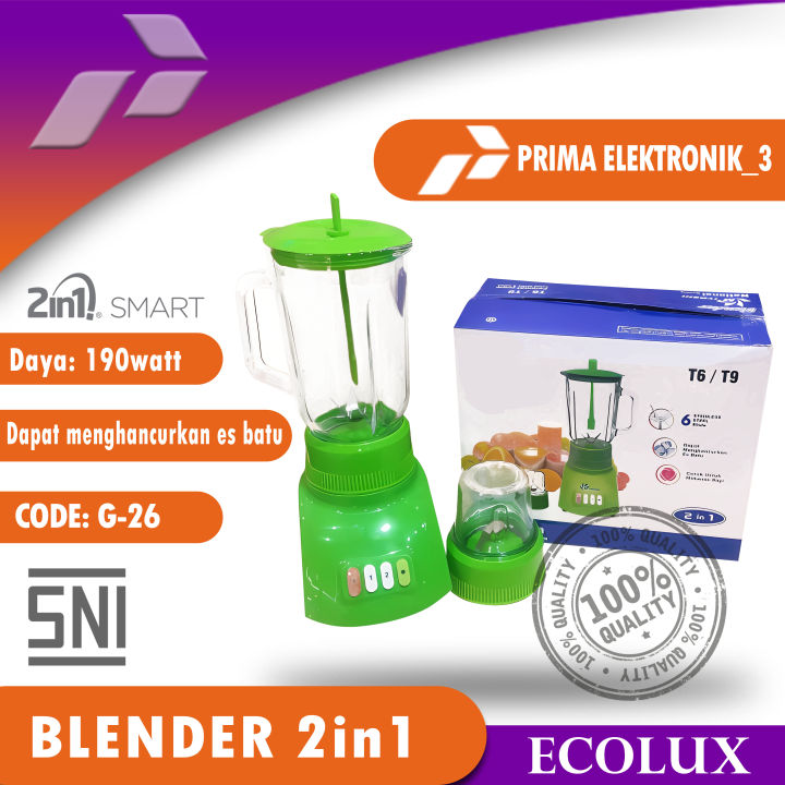 Pusat Grosir Jakarta - Blender Ecolux BL-T11PC Bahan Plastik 2in1 Low ...