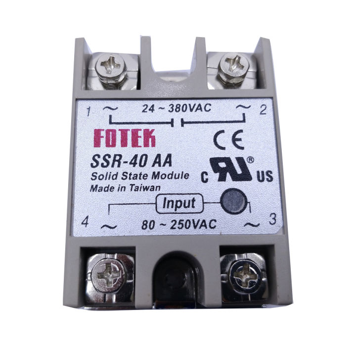 Solid State Relay SSR-40AA 40A AC Relay 80-250V TO 24-380VAC AC SSR SSR-40AA 40 AA Solid State ...