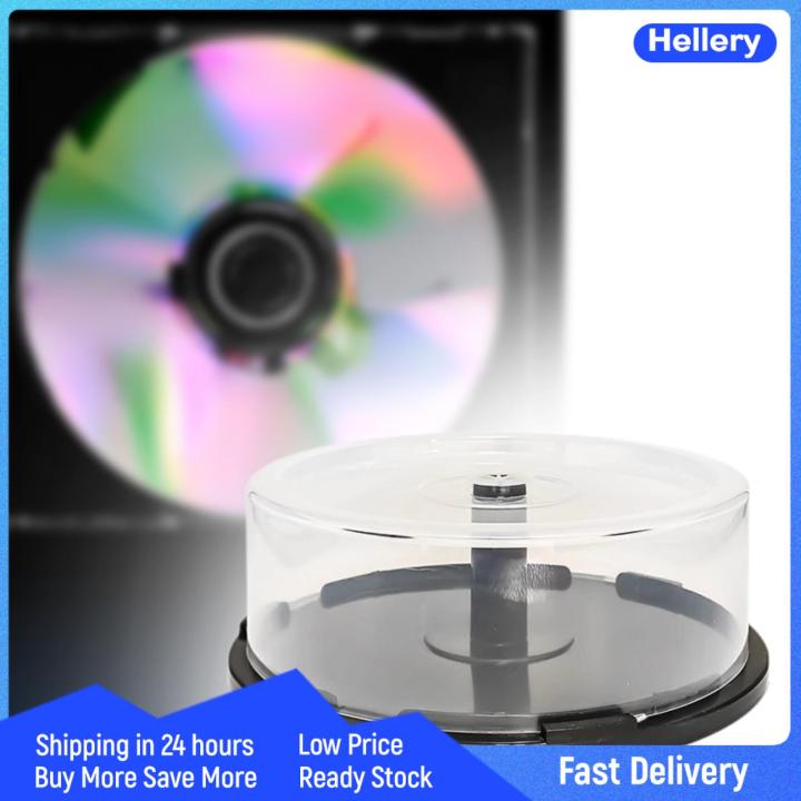 Hellery CD Storage Bucket Storage Bin with Black Base Organizer Clear ...