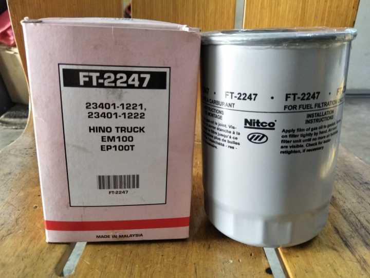 FT-2247 / 23401-1221 / 23401-1222 HINO F20C FUEL FILTER | Lazada