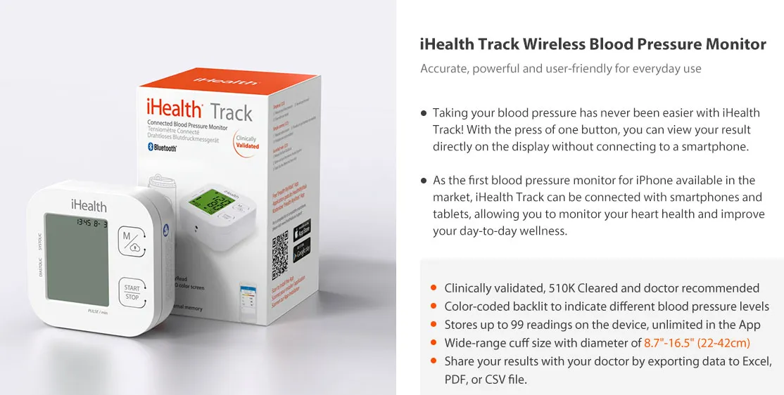 (iHealth) Track Connected Blood Pressure Monitor เครื่องวัดความดัน ...