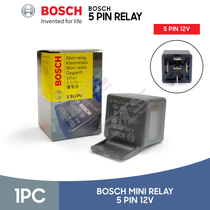 BOSCH Mini Relay 5 Pin 12V / Relay for Horn / Headlight Bulb 1pc ...