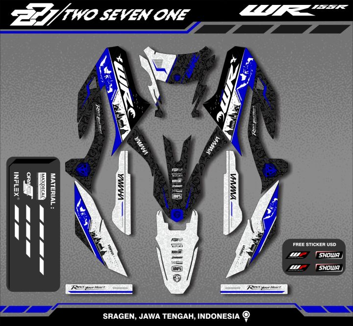 NEW DESAIN DECAL YAMAHA WR 155 FULL BODY PREMIUM SUPERGLOSSY CODE 29 ...