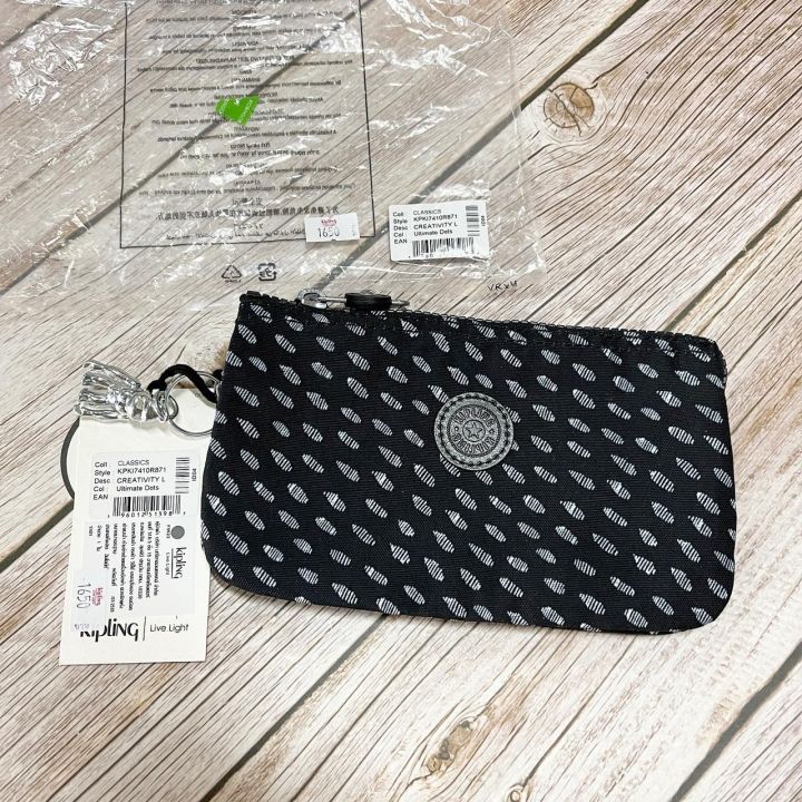 Kipling แท้ Creativity L ใบใหญ่ มี 3 ช่อง ของแท้ มีป้าย มีถุง เคาะเตอร์ ...
