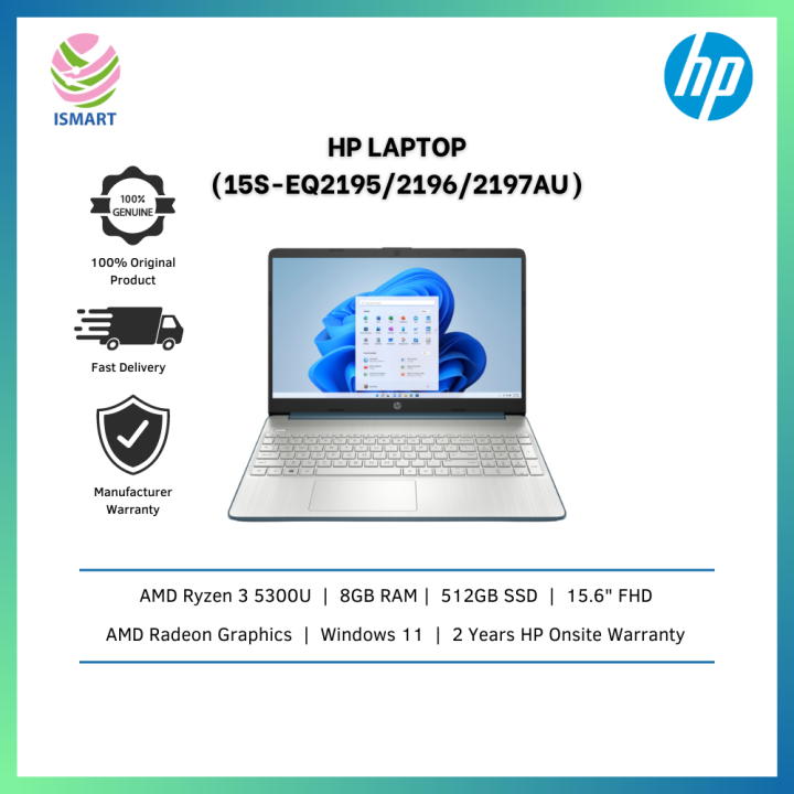 HP Laptop 15s-eq2195/2196/2197AU 15.6'' FHD Spruce Blue, Pale Gold ...