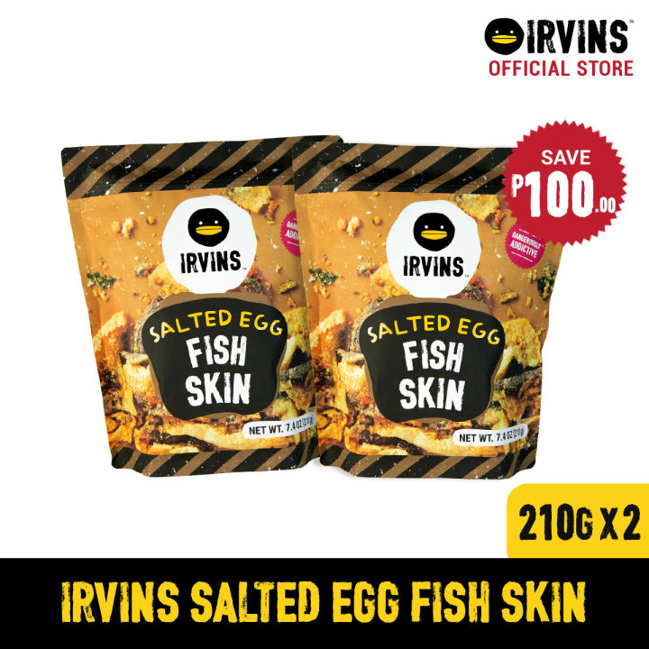IRVINS Salted Egg Fish Skin 210g Big Bag Duo Bundle (Save P100) | Lazada PH