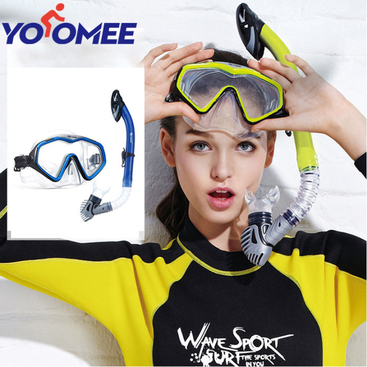 Yoomee มืออาชีพดำน้ำหน้ากากดำน้ำ Snorkels ป้องกันหมอกแว่นตาแว่นตาดำน้ำ ...