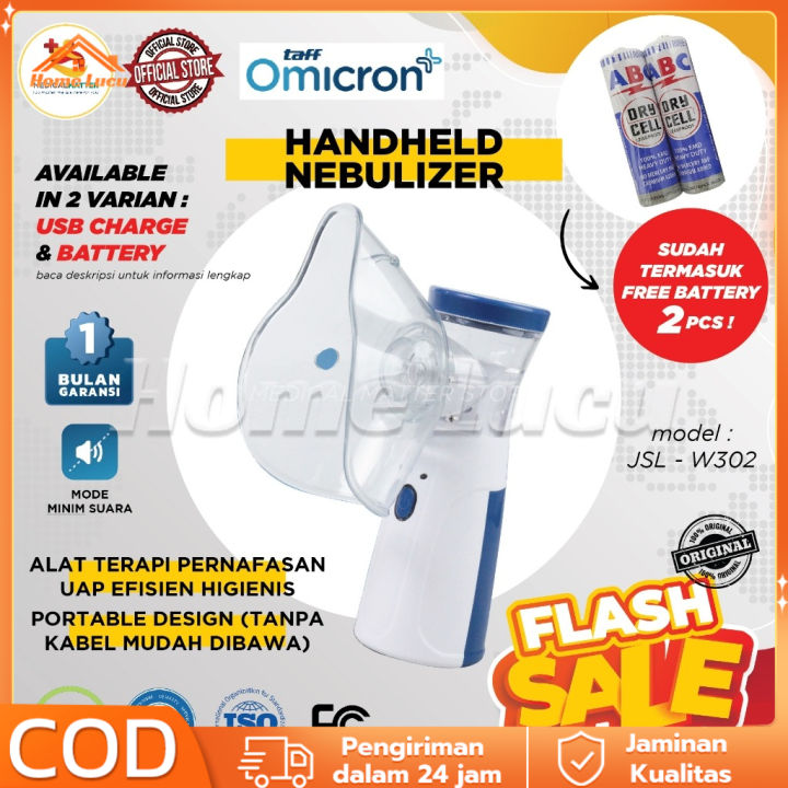 Promo Nebulizer Inhaler TaffOmicron Alat Terapi Pernapasan Handheld ...