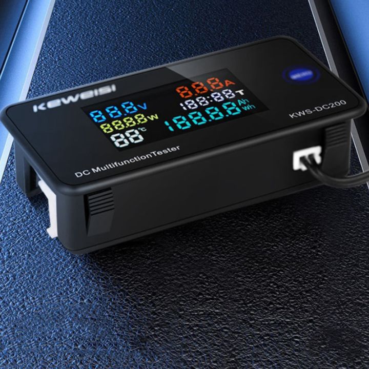 KEWEISI DC 0-200V Voltmeter Ammeter KWS Power Energy Meter LED Digital DC Wattmeter Electric ...