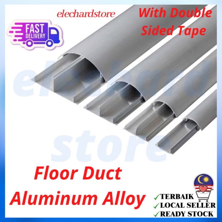 1 Meter Self-adhesive Aluminum Alloy Floor Duct Haft Moon Casing ...