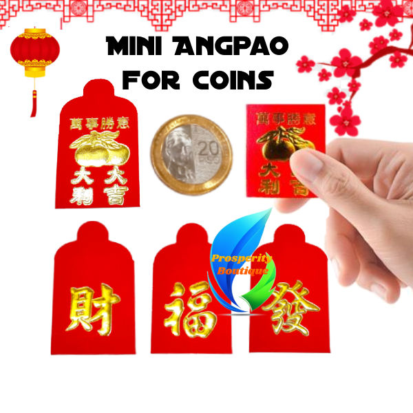 25pcs/set Mini Angpao Coin Envelope Small Red Envelope for Coins Ampao ...