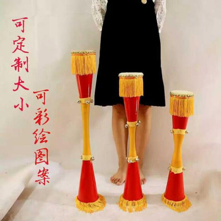 Student dance props drum Yao nationality long drum national dance ...