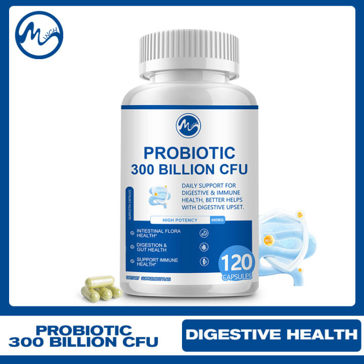 Gut Probiotic Capsules 300 Billion CFU Support Digestive & Gut Health ...