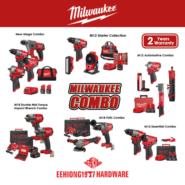 MILWAUKEE Combo Collection M12 Combo M18 Combo Essential Combo ...
