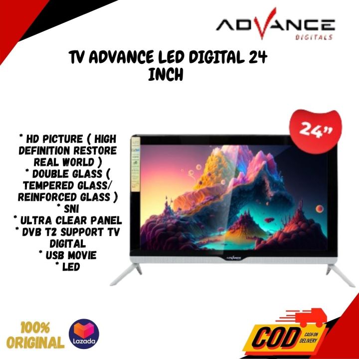 TV ADVANCE LED DIGITAL 24 INCH ADV-2401T TV MURAH TV KUALITAS TERBAIK HD TV | Lazada Indonesia