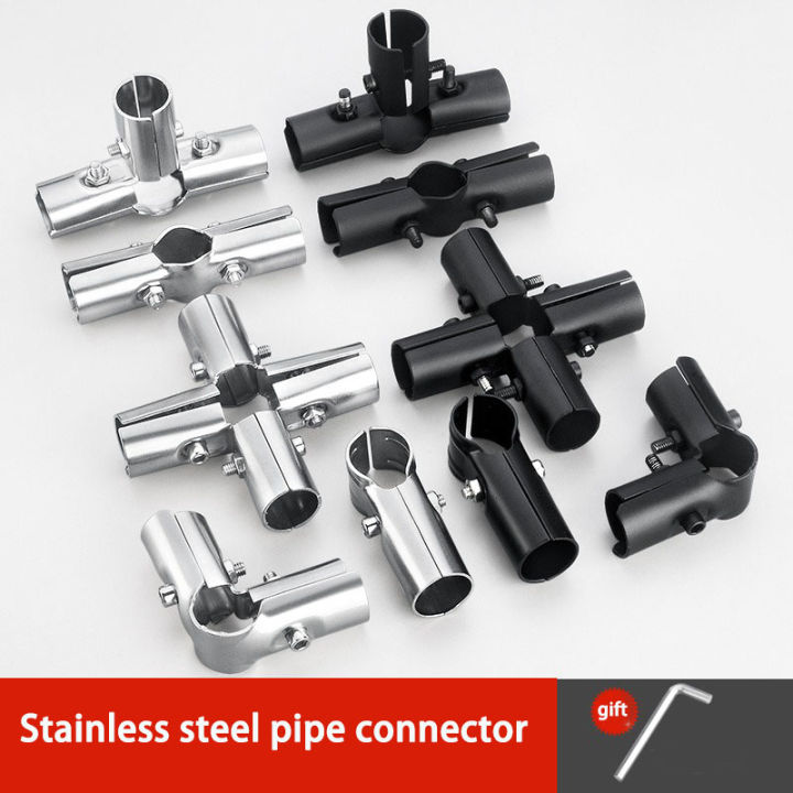 Clothes drying rack steel pipe connector Galvanized pipe fixing clip 6 ...