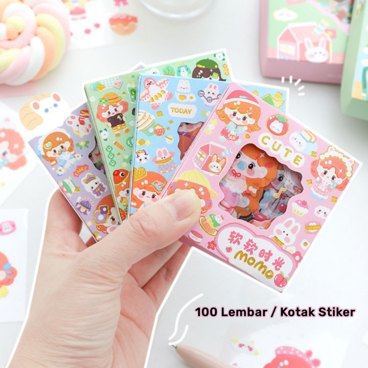 Sticker Korea kawaii lucu imut sticker terbaru sticker virall kotak ...