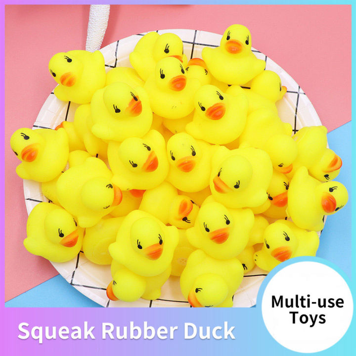 【COD】20pcs/lot Novelty Funny Mini Squeaky Rubber Duck Whistle Float ...