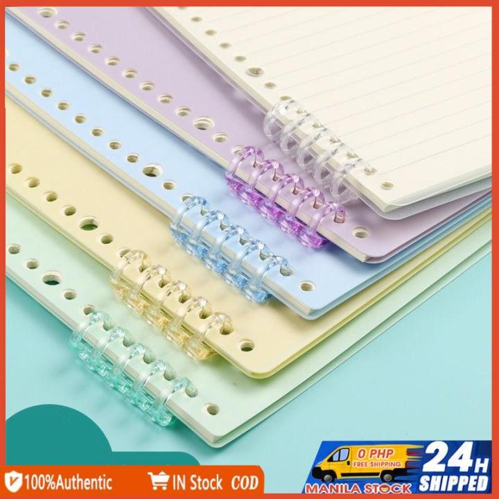 1PC A5/B5/A4 Transparent PP Cover 30 Holes Plastic Ring Binder Loose ...