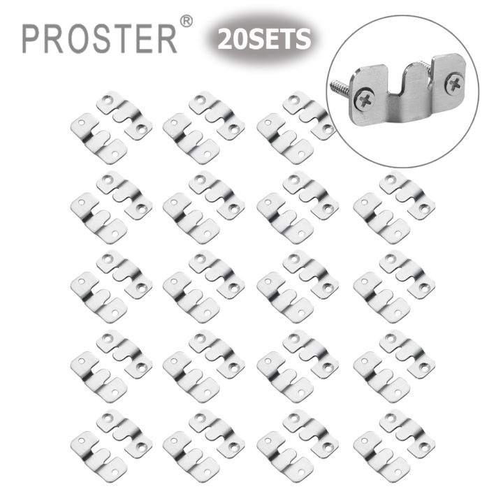 Proster 20 Sets of Furniture Flush Mounting Bracket-segmented ...