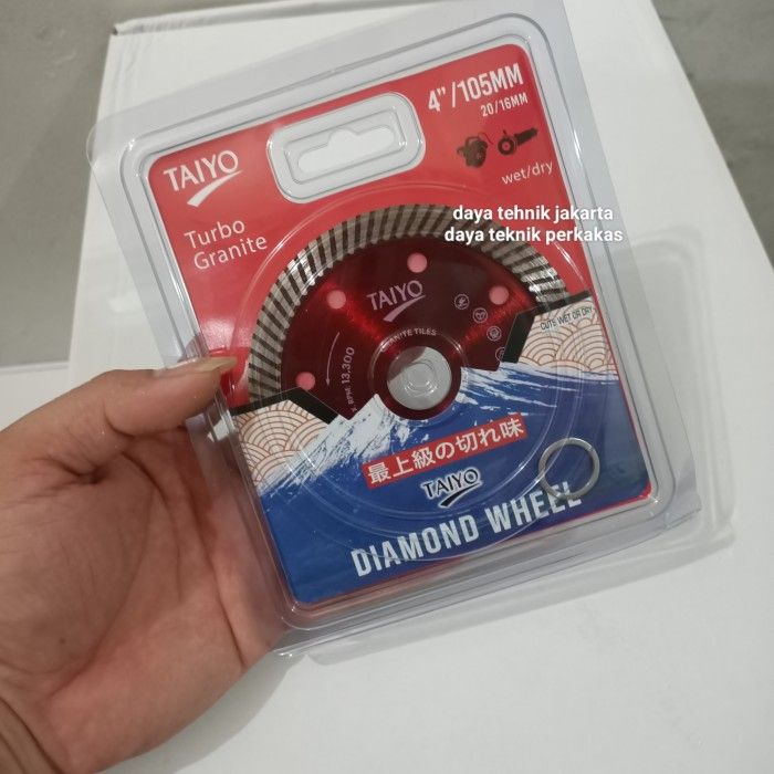 taiyo turbo granite diamond wheel 4" taiyo red potong keramik DT ...