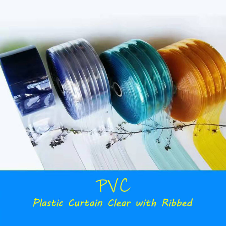 PVC Plastic Curtain 1.8mm x 180mm x 40m with Ribbed Storage/Chiller ...