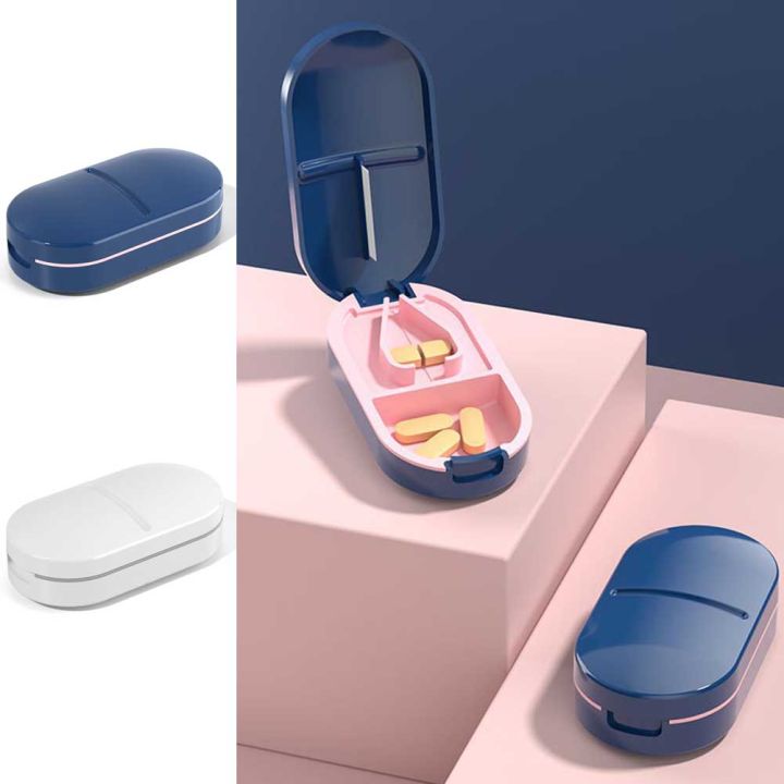 1PC Medicine Box Pill Caplets Medicine Dose Tablet Cutter Splitter ...