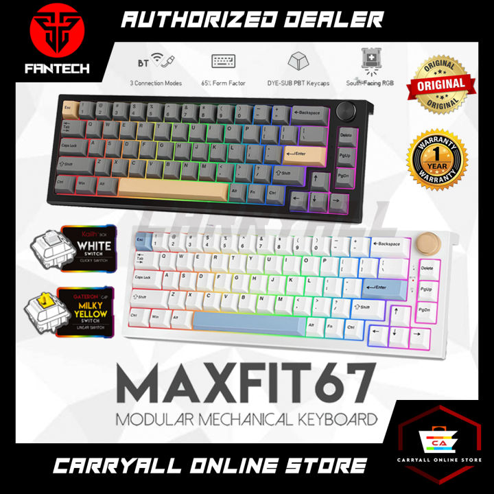 Fantech MAXFIT67 MK858 RGB Tri-Mode - Bluetooth, wired, 2.4ghz ...