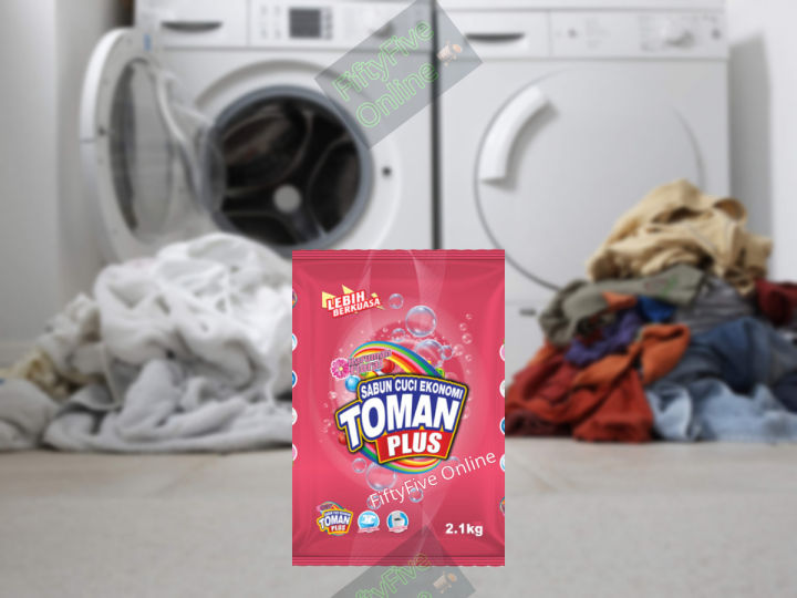 Toman Plus Detergent Powder - Floral 2.1kg | Toman Plus Sabun Cuci ...