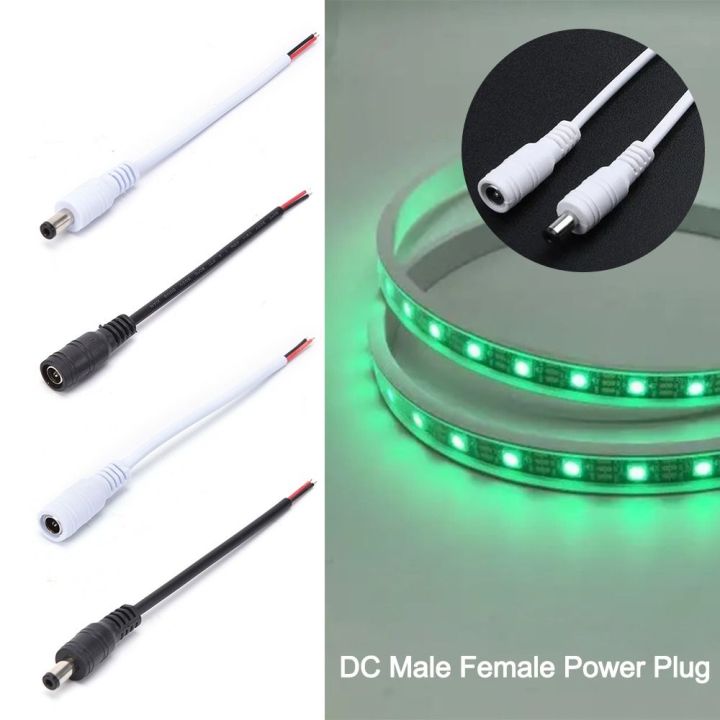 SPLENDOR LED Strip Wiring DC Male Female Power Plug 5.5x2.1mm for CCTV ...