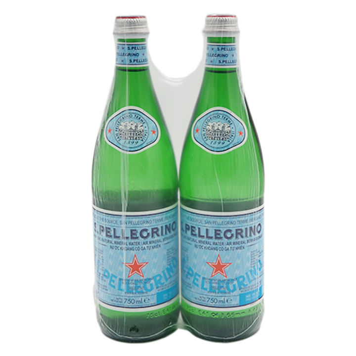 ซาน เพลลีกรีโน น้ำแร่ธรรมชาติชนิดมีฟอง 750 มล. x 2 SAN PELLEGRINO Sparkling Natural Mineral ...